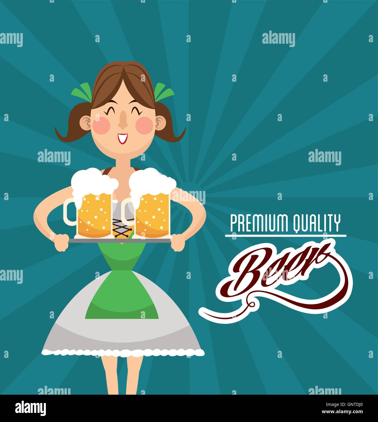 woman cartoon oktoberfest design Stock Vector Image & Art - Alamy