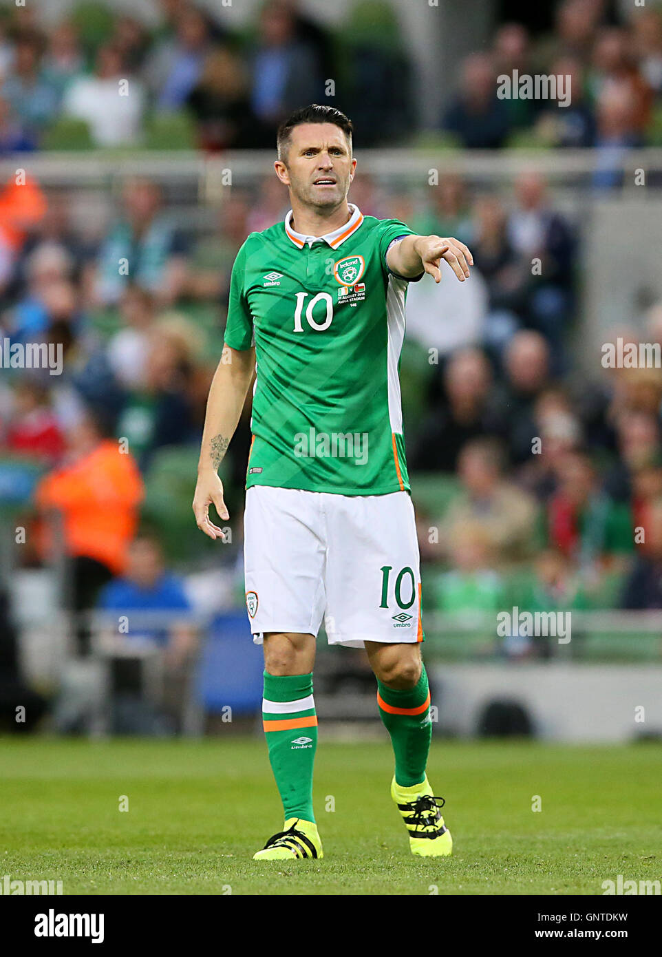 Republic of Ireland's Robbie Keane gestures during the International ...