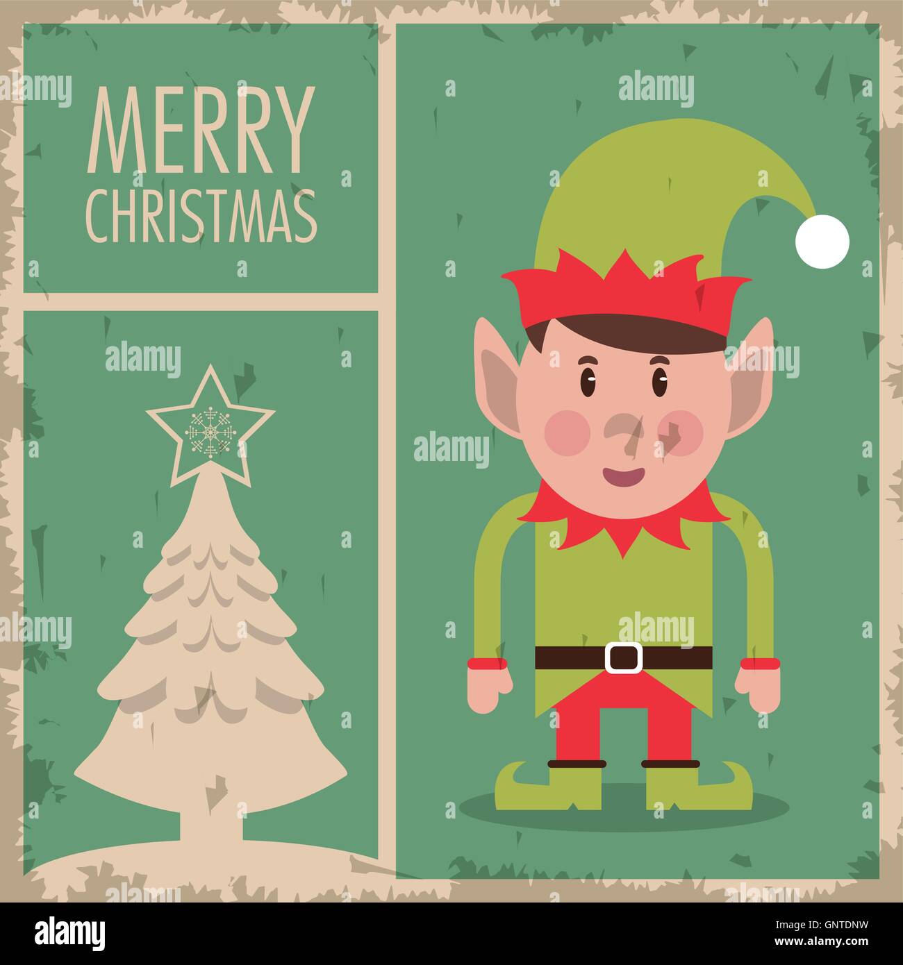 elf merry christmas design Stock Vector Image & Art - Alamy