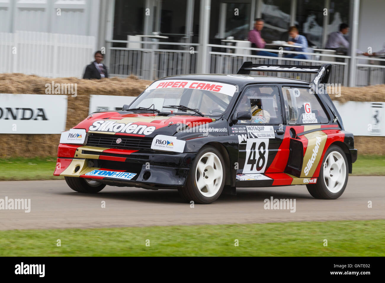 1986 MG Metro GR4 rally car with driver Adam Keeler at the 2016 ...