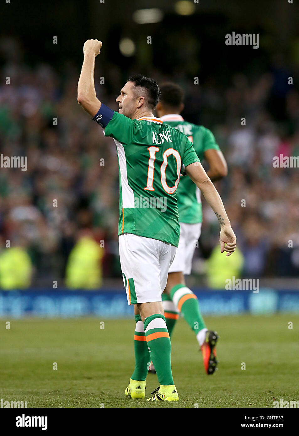 Republic of Ireland's Robbie Keane celebrates scoring his sides second ...
