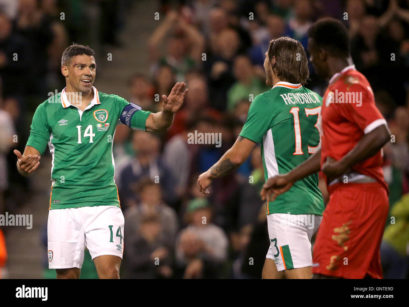 Republic of Ireland's Jon Walters celebrates scoring his side's fourth ...