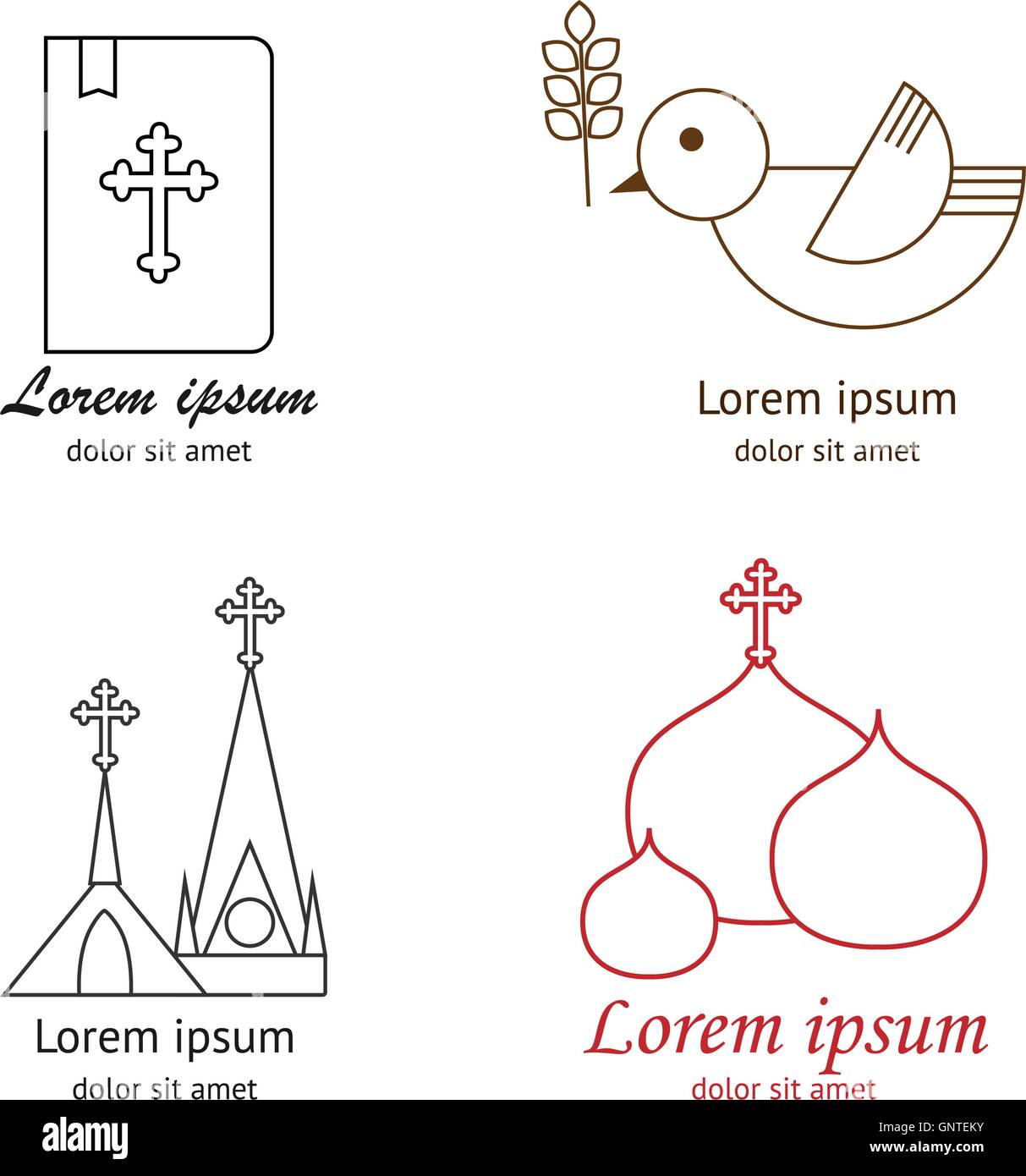 Set of religious logo template Stock Vector Image & Art - Alamy