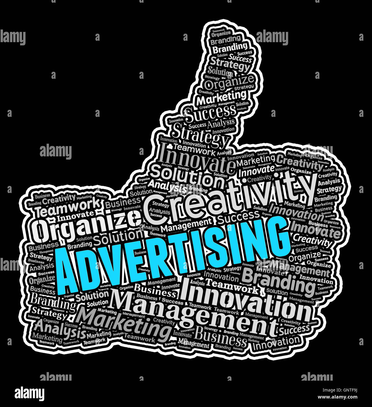 Advertising Thumbs Up Showing Promote Advertisments And Ads Stock Photo ...