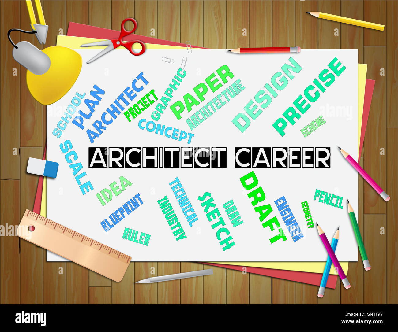 Architect Career Showing Hiring Architecture 3d Illustration Stock ...