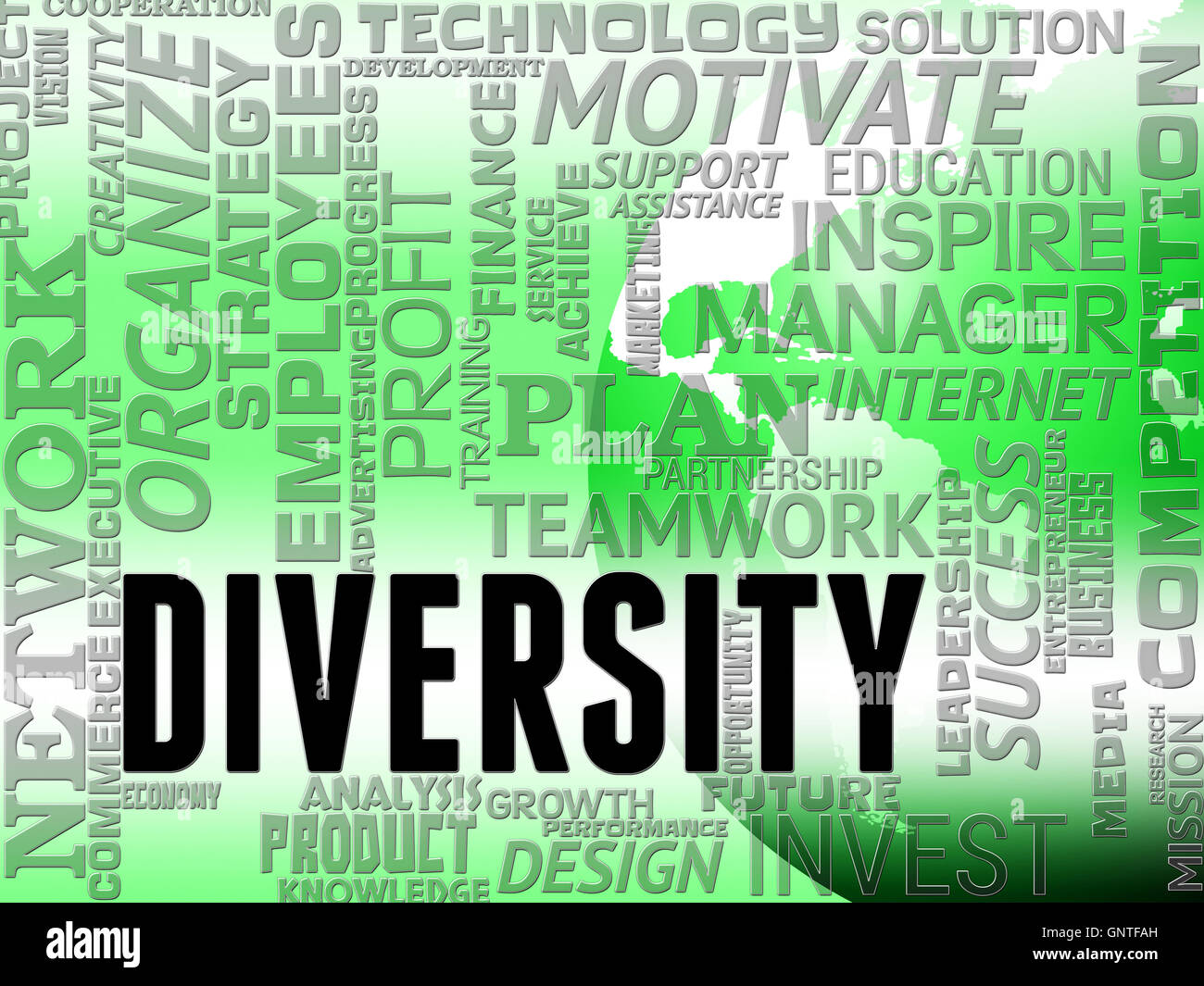 Diversity Words Indicating Mixed Bag And Different Stock Photo - Alamy