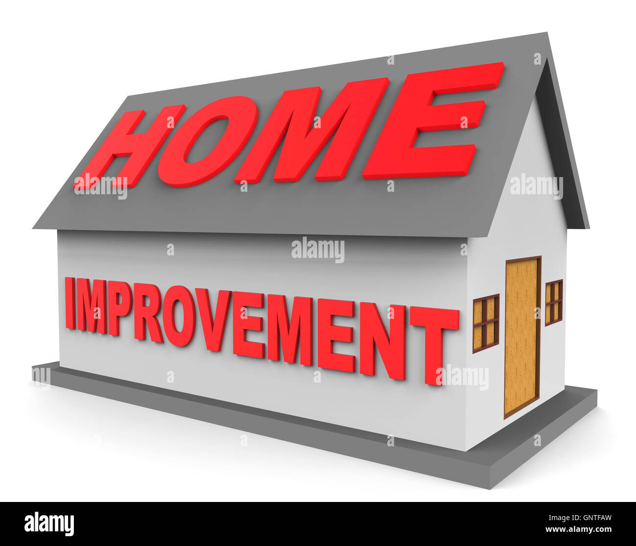 Home Improvement Indicating House Renovation 3d Rendering Stock Photo ...