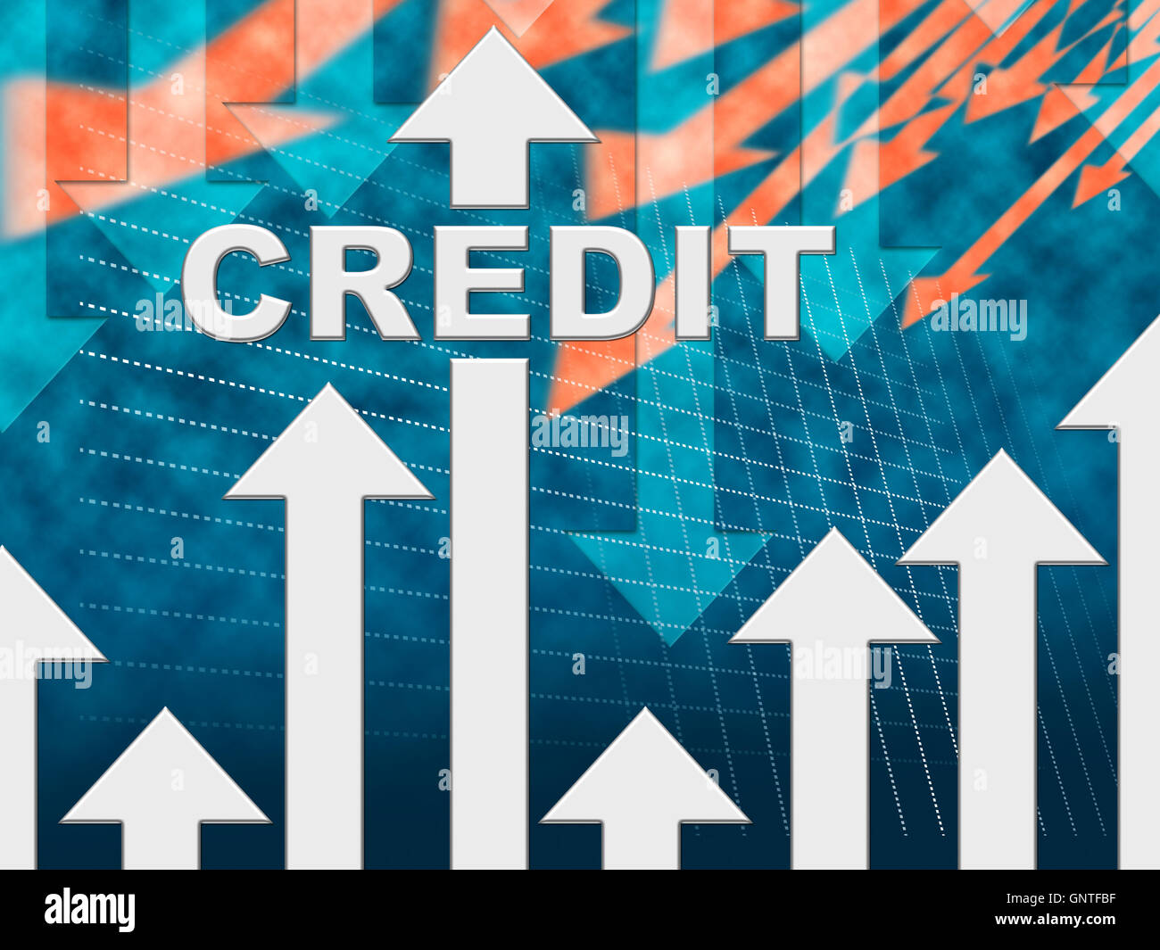 Credit Graph Indicating Finance And Loan Diagram Stock Photo - Alamy
