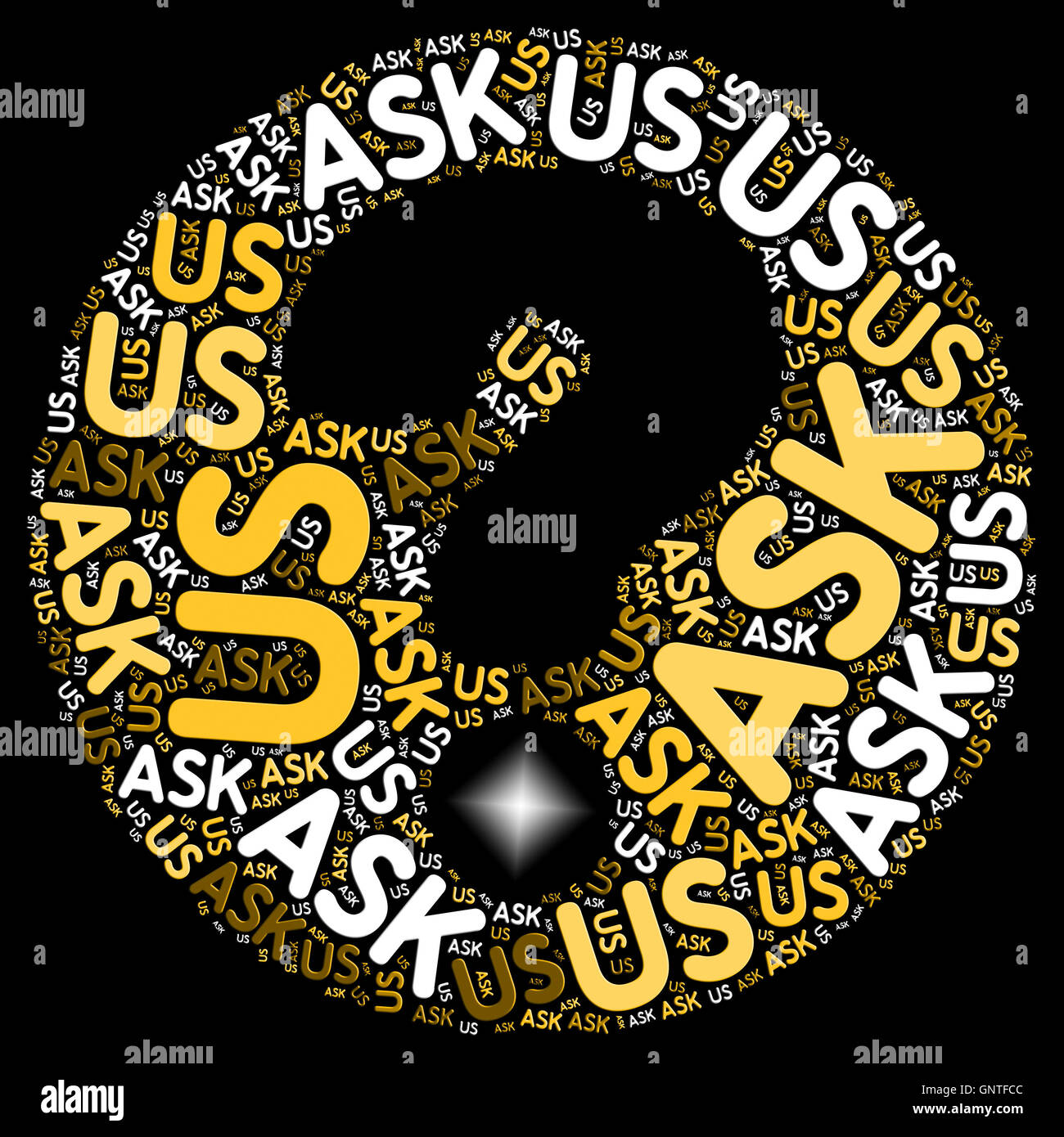 Ask Us Question Indicating Not Sure And Advice Stock Photo - Alamy