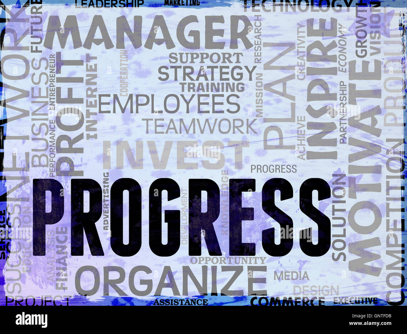 Progress Words Showing Betterment Headway And Advancement Stock Photo ...