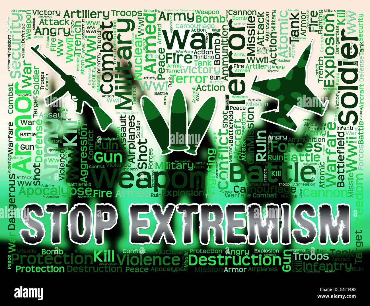Stop Extremism Showing Preventing Activism And Fanaticism Stock Photo ...