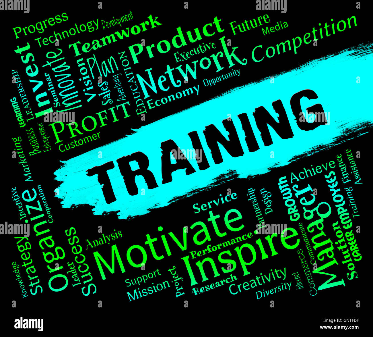 Training Words Indicating Webinar Lessons And Learning Stock Photo - Alamy