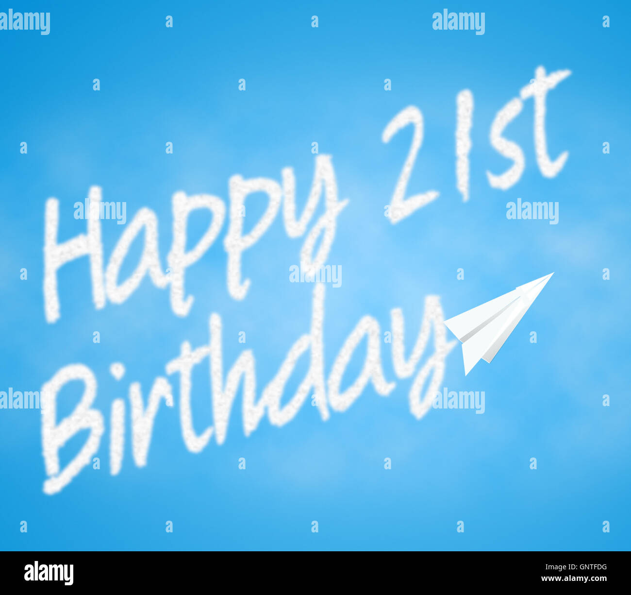 Twenty First Birthday Indicating 21st Celebration Greetings Stock Photo ...