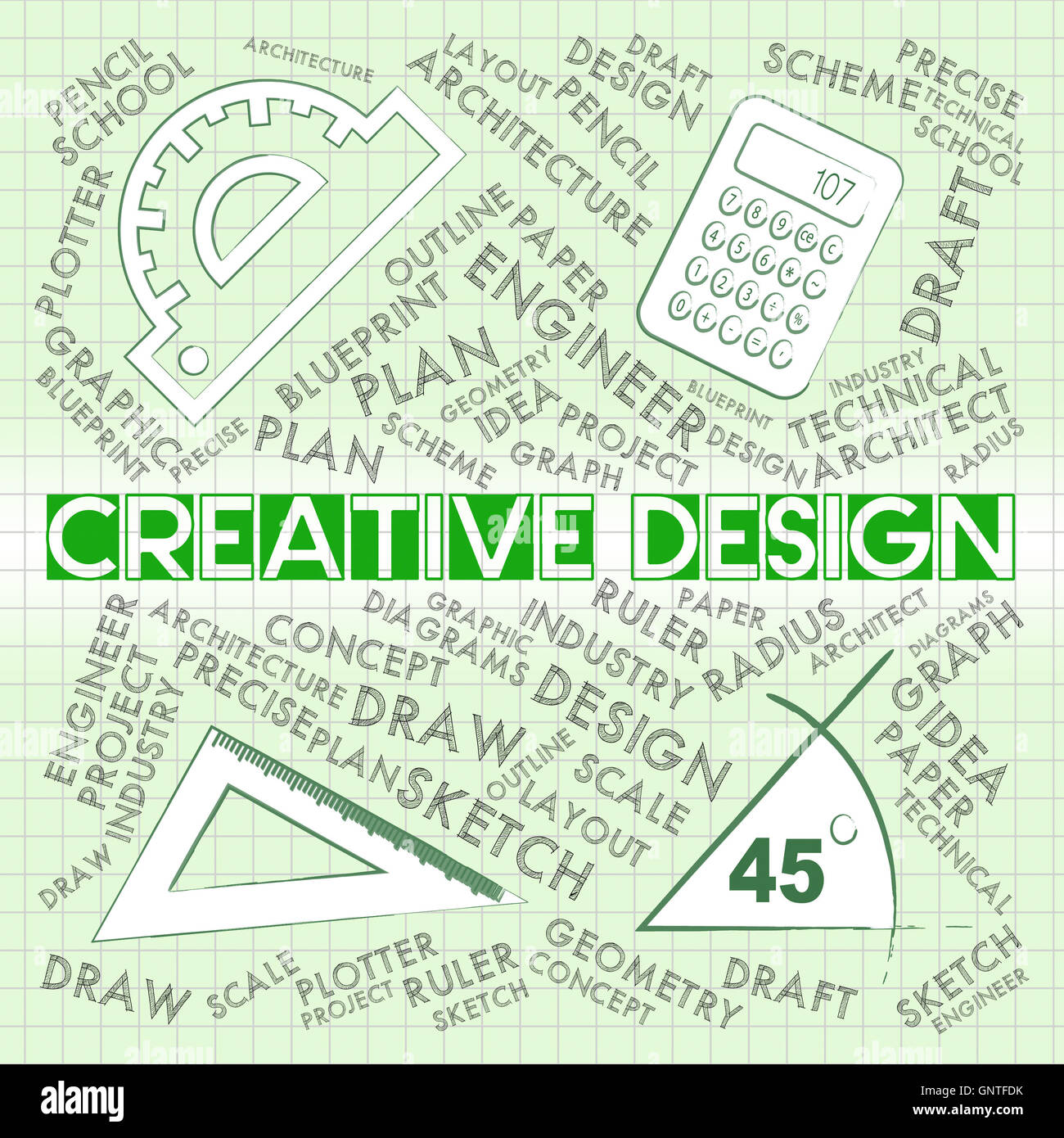 Creative Design Representing Graphic Innovation And Visualization Stock ...