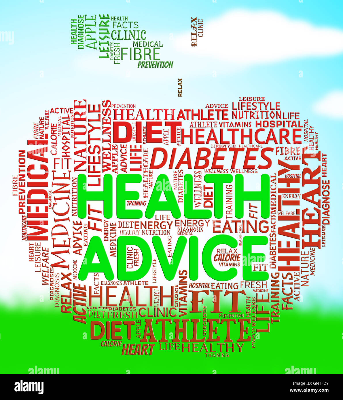 Health Advice Meaning Wellbeing Guidance And Advisory Stock Photo - Alamy
