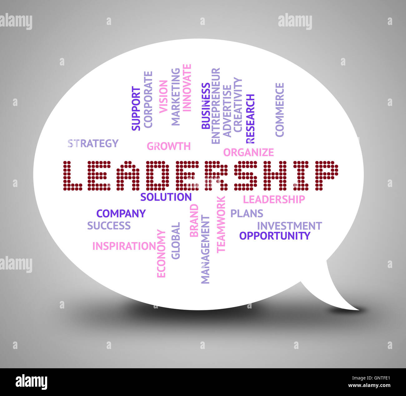 Leadership Bubble Showing Command Authority And Management Stock Photo ...