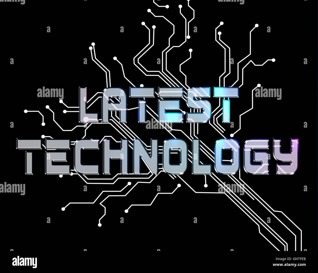 Latest Technology Indicating New Digital Electronic Tech Stock Photo ...