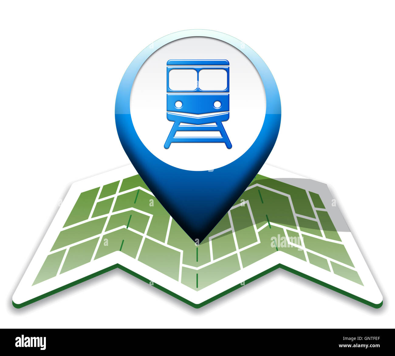 Train Map Indicating Intercity Journey 3d Illustration Stock Photo - Alamy