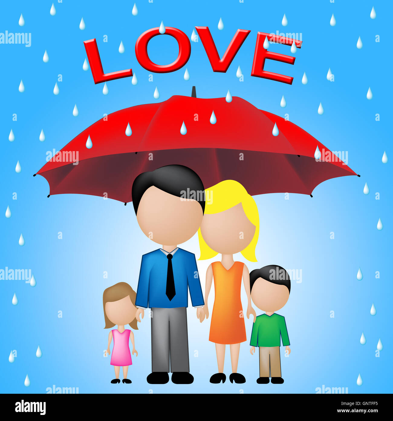 Family Love Representing Caring And Compassionate Families Stock Photo ...