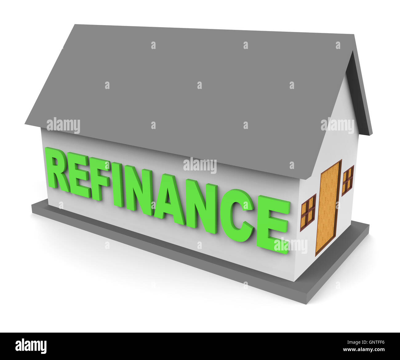 House Refinance Showing Equity Mortgage 3d Rendering Stock Photo - Alamy