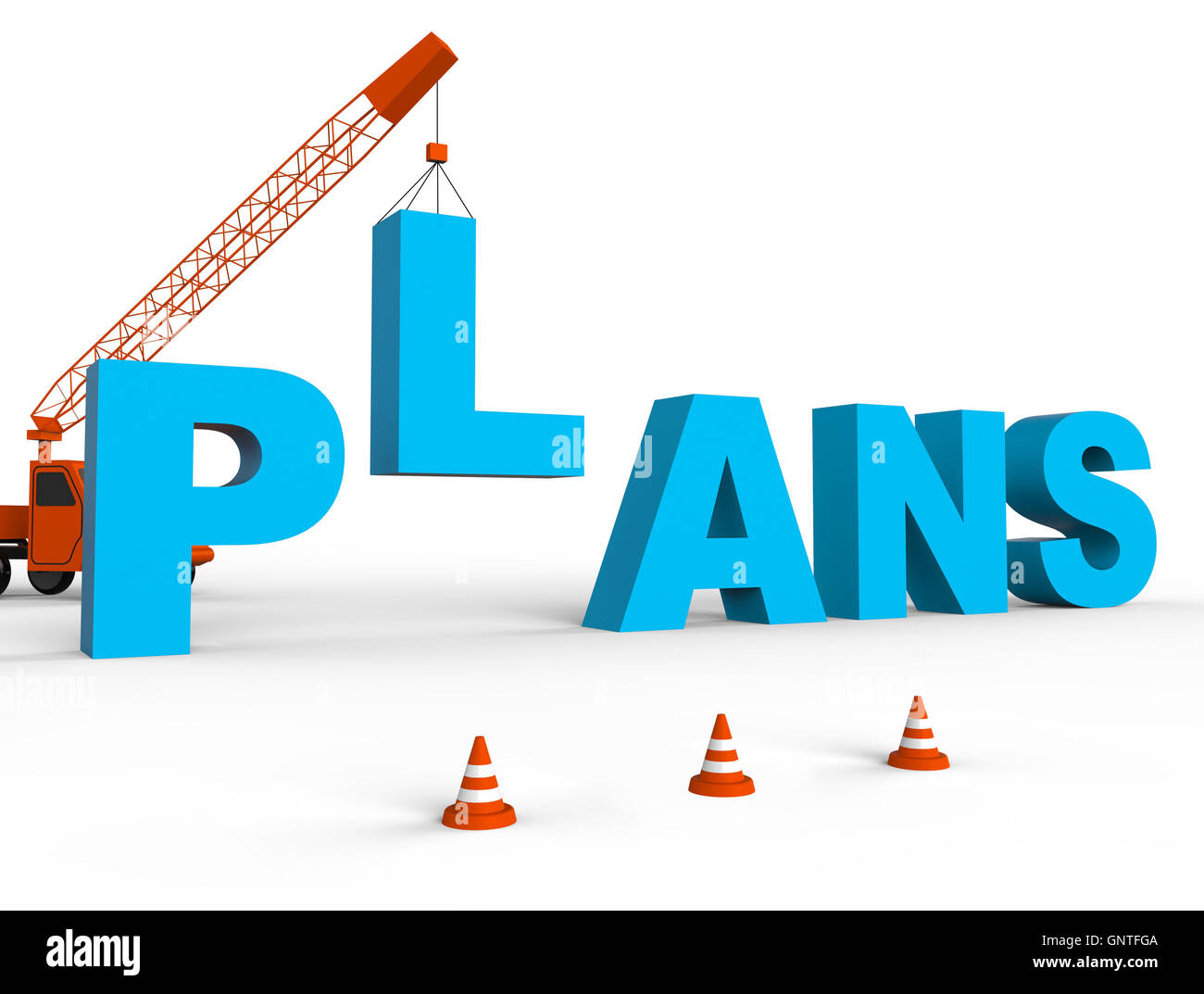 Make Plans Indicating Goals Planner 3d Rendering Stock Photo - Alamy