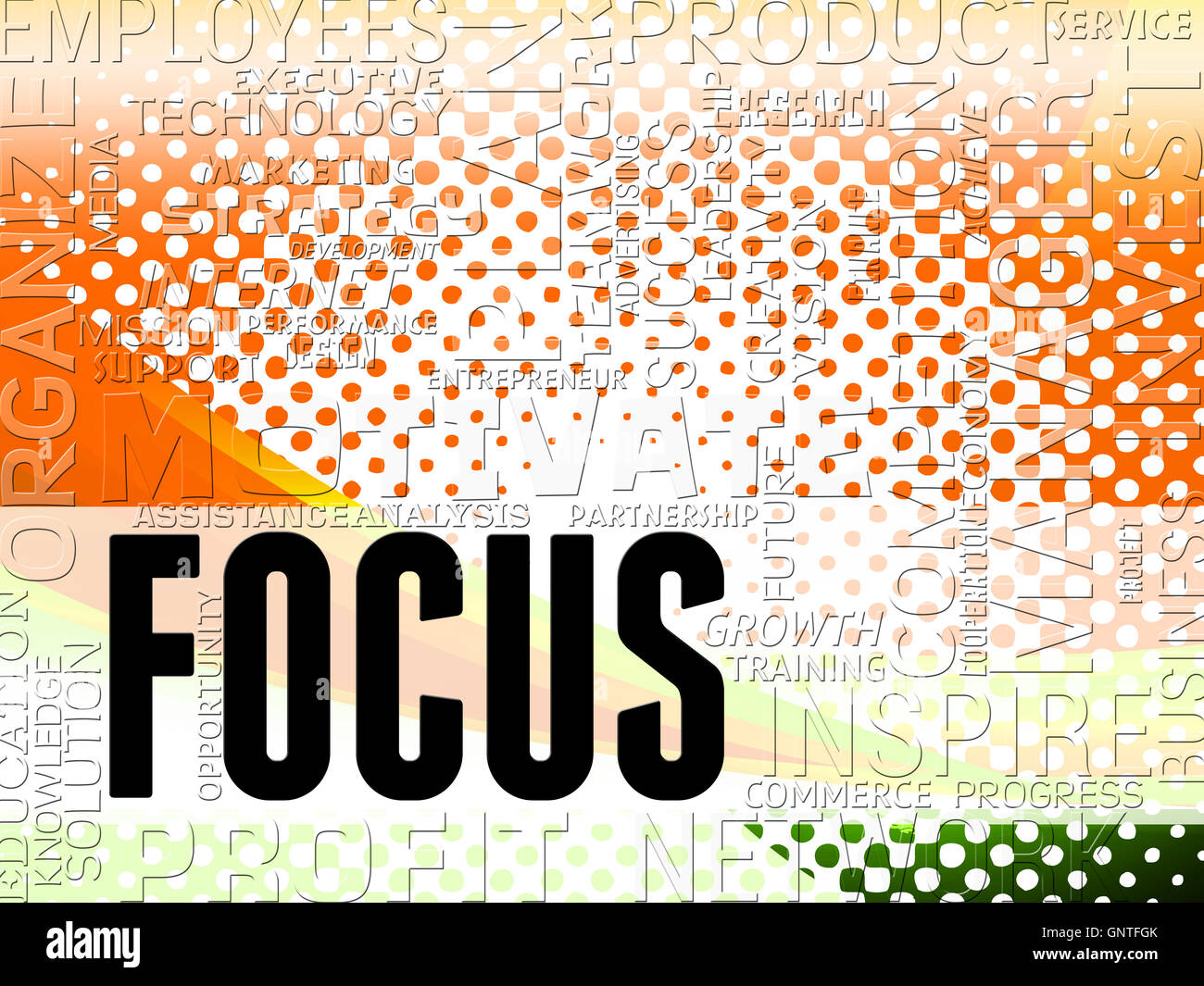 Focus Words Indicating Focused Concentrate And Concentrating Stock ...
