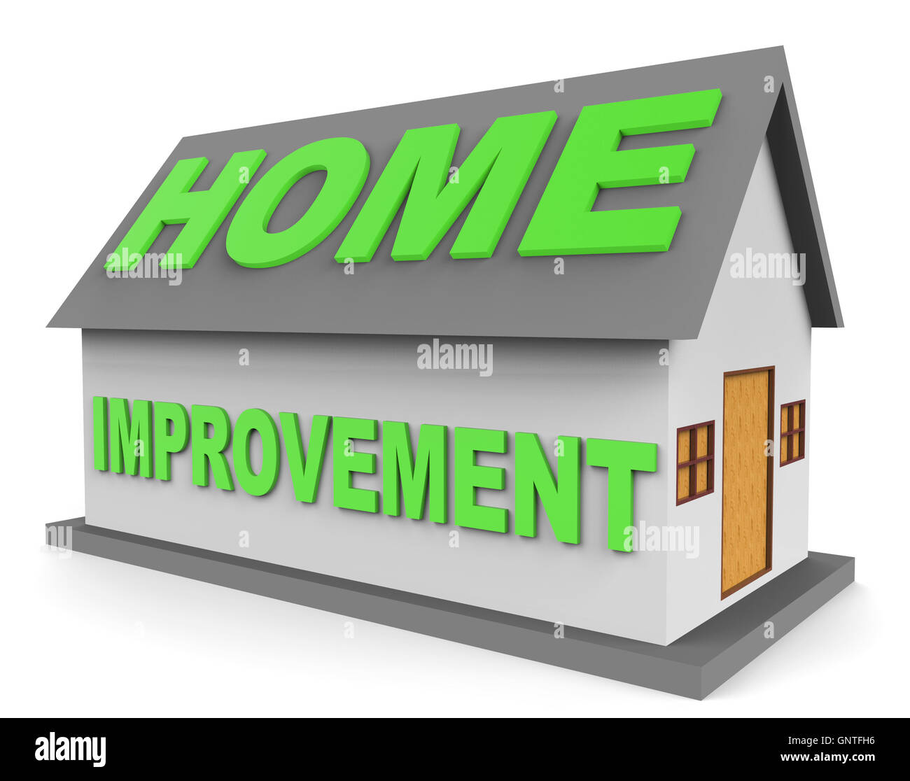 Home Improvement Indicating Property Renovation 3d Rendering Stock ...