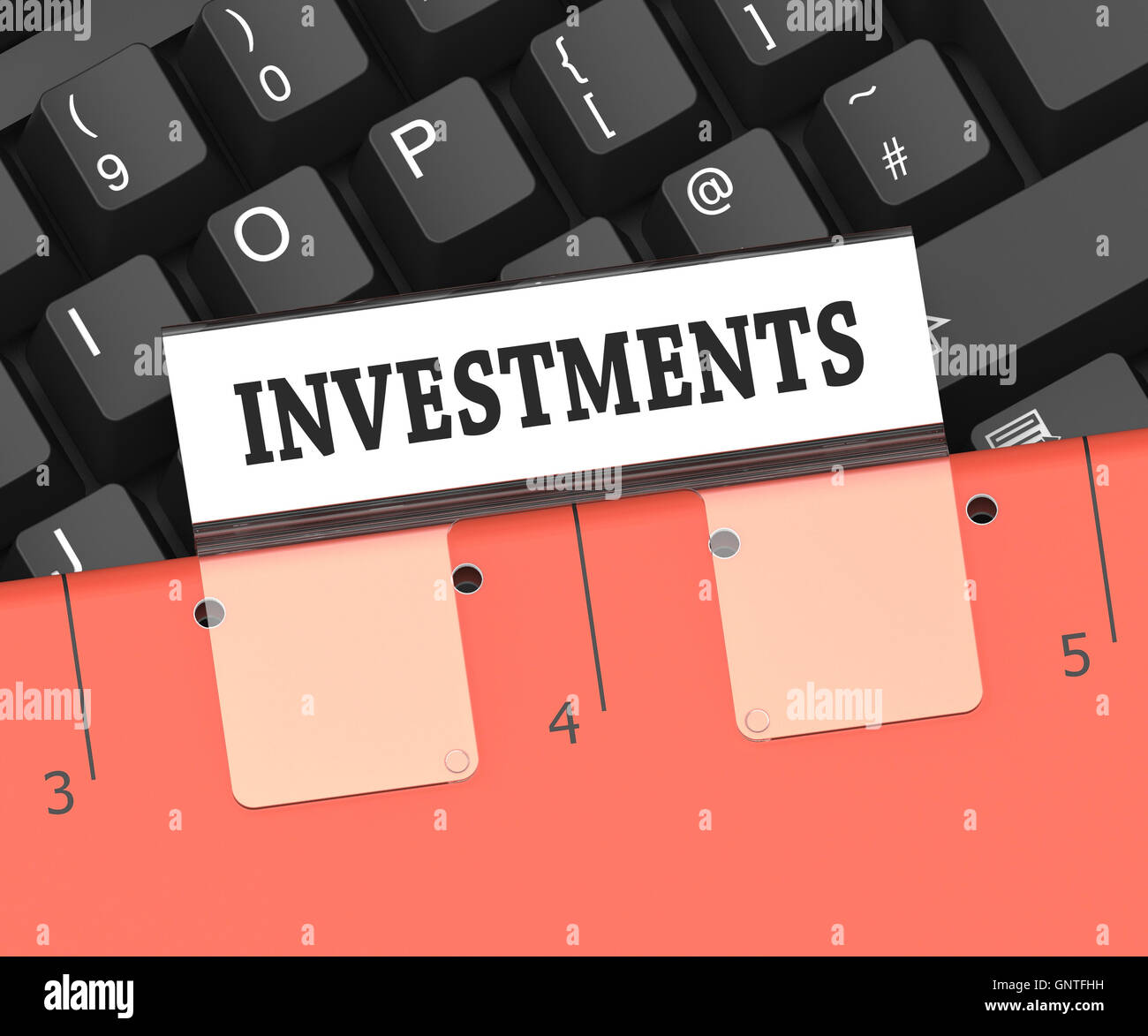 Investments File Showing Stock Investing 3d Rendering Stock Photo - Alamy