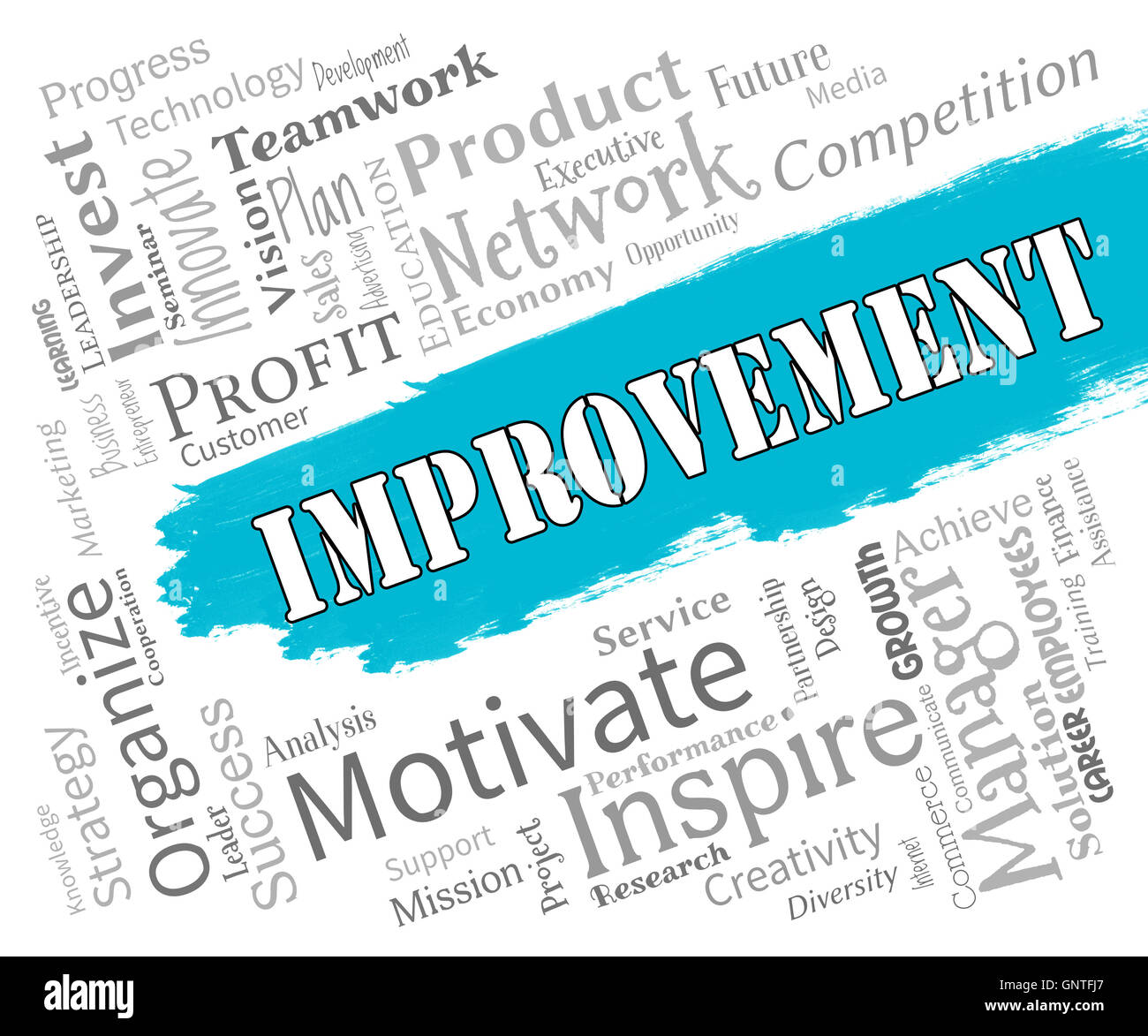 Improvement Words Showing Progress Upgrade And Development Stock Photo ...