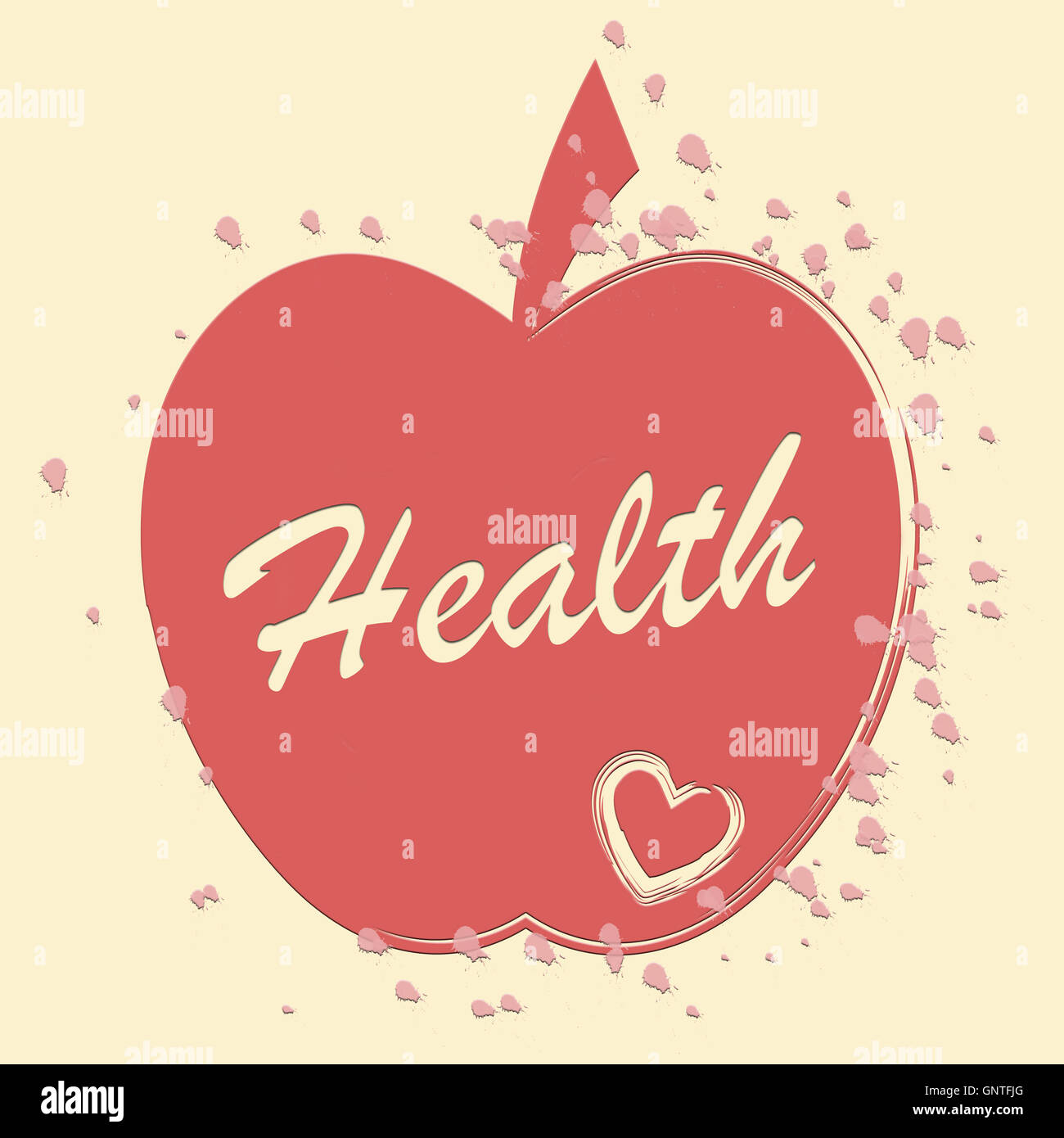 Health Apple Meaning Healthy Wellness And Care Stock Photo - Alamy