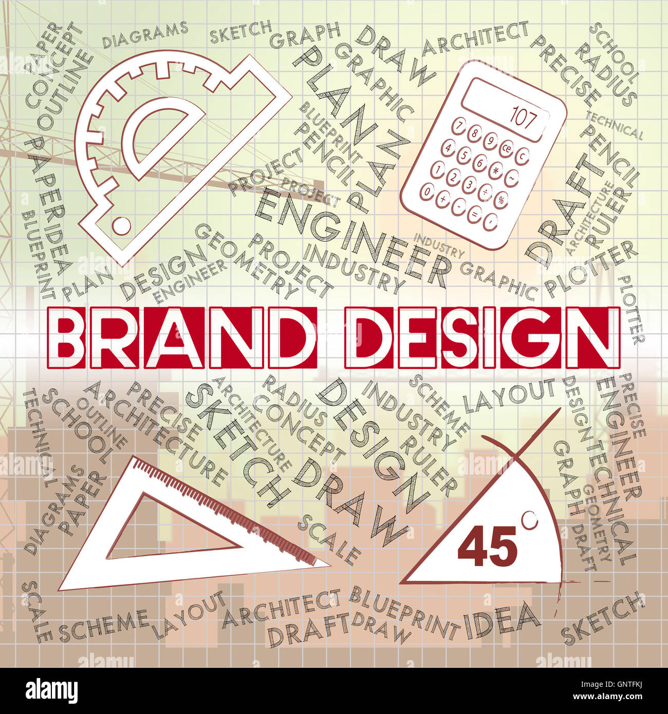 Brand Design Showing Branding Concept And Logo Stock Photo - Alamy