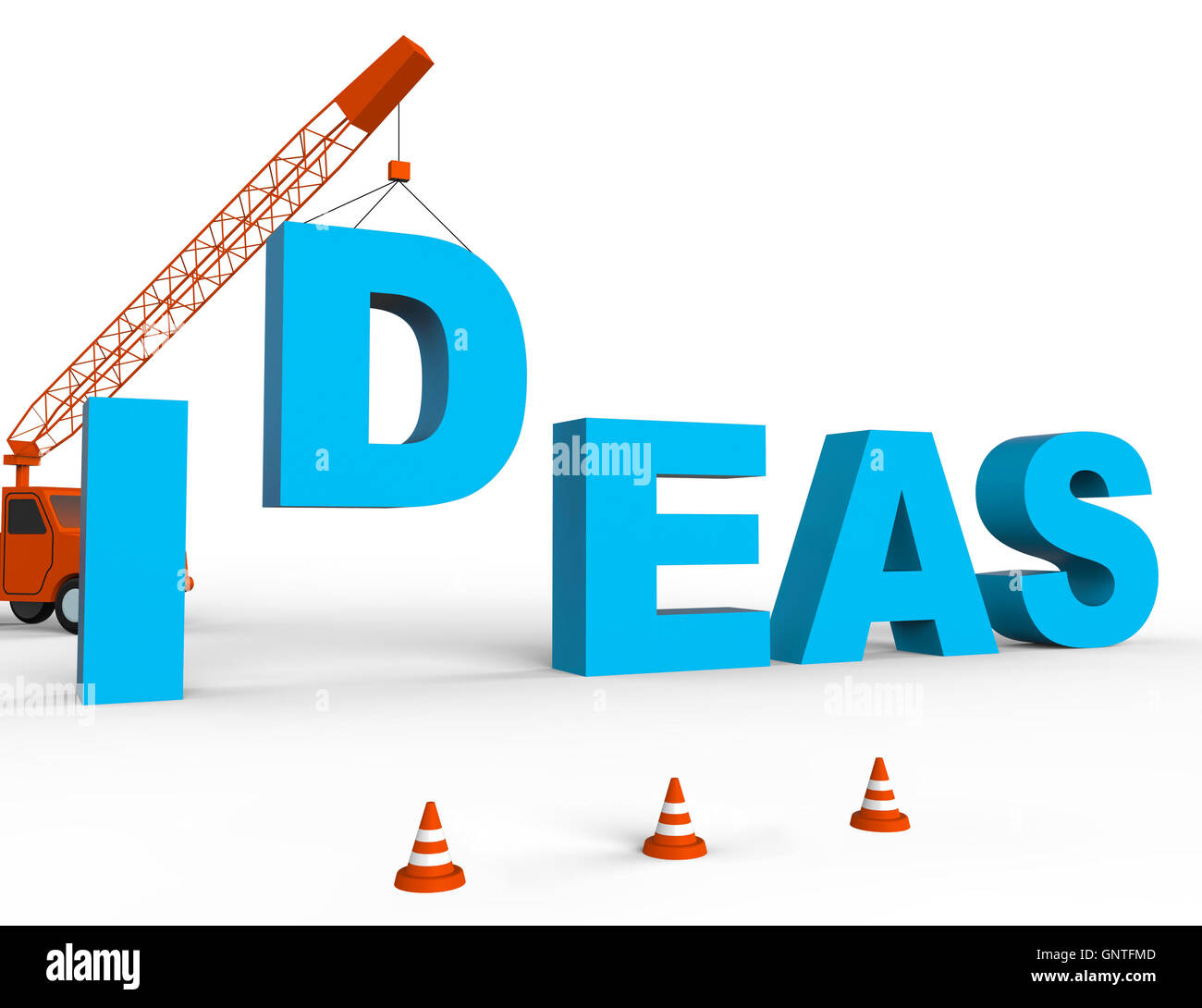 Build Ideas Representing Concept Creativity 3d Rendering Stock Photo ...