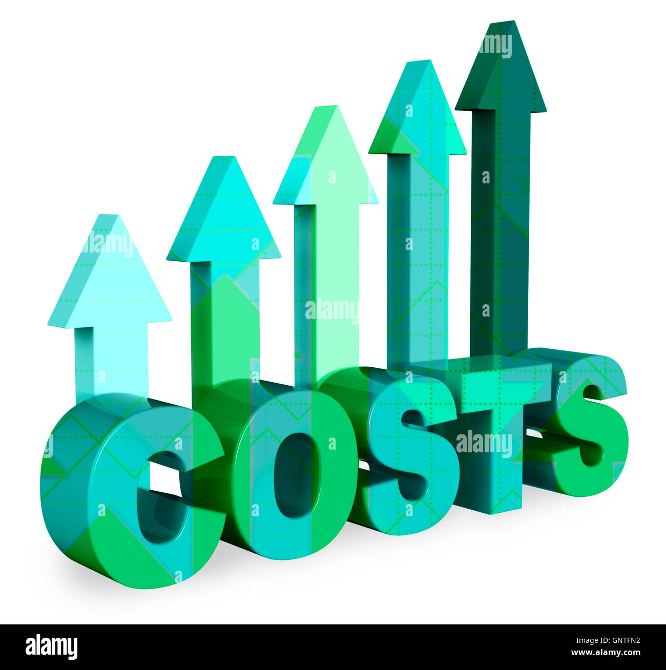 Costs Arrows Indicating Budget Payments 3d Rendering Stock Photo - Alamy