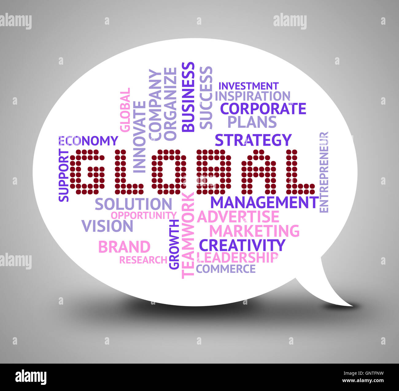 Global Bubble Meaning World Globalisation 3d Illustration Stock Photo ...