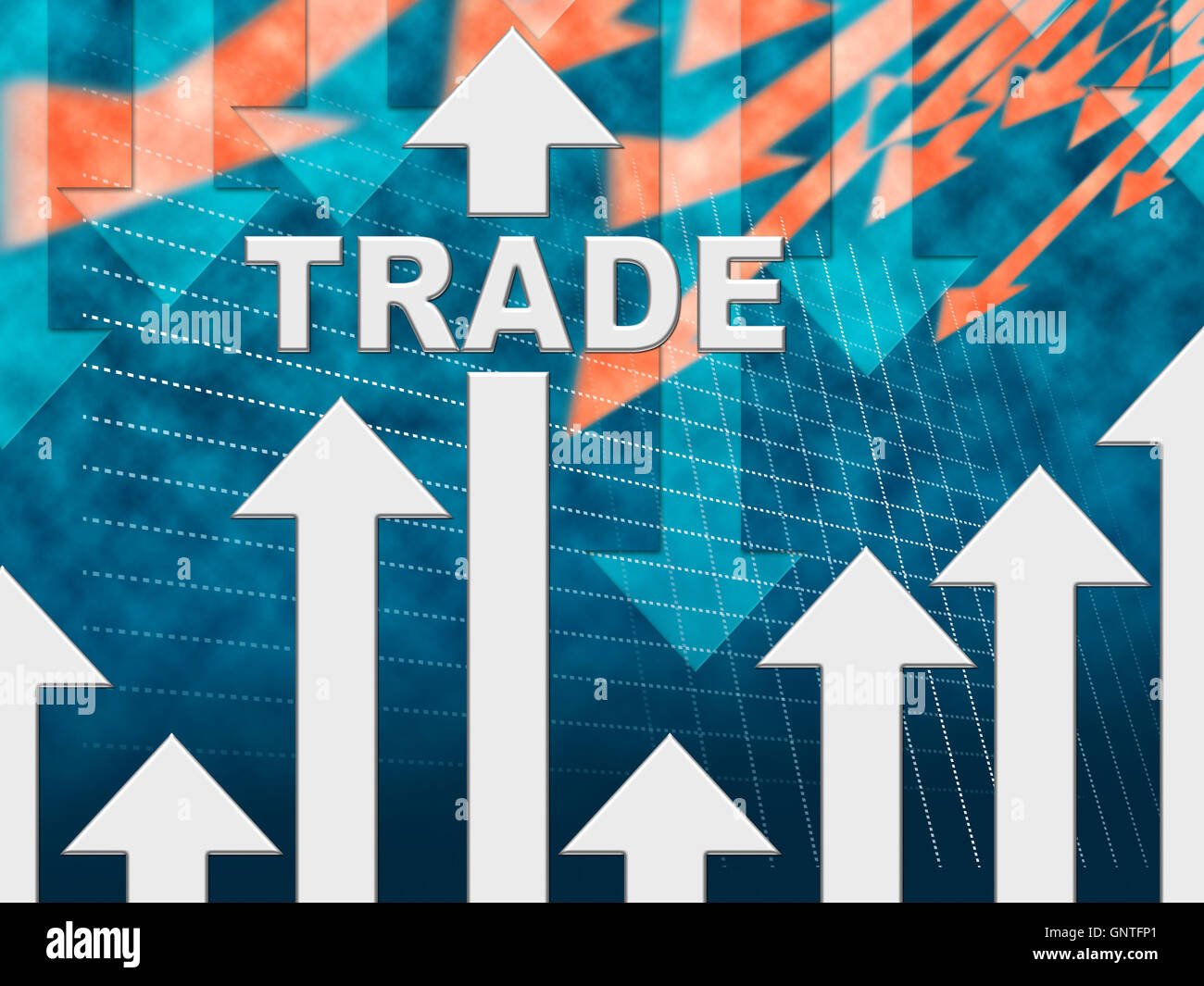 Trade Graph Meaning Selling Business And Ecommerce Stock Photo - Alamy