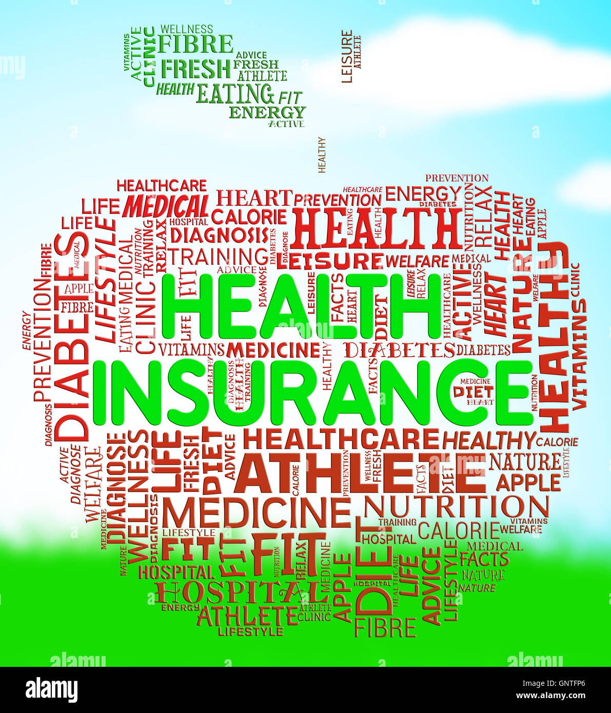 Health Insurance Showing Healthcare Coverage And Policy Stock Photo - Alamy