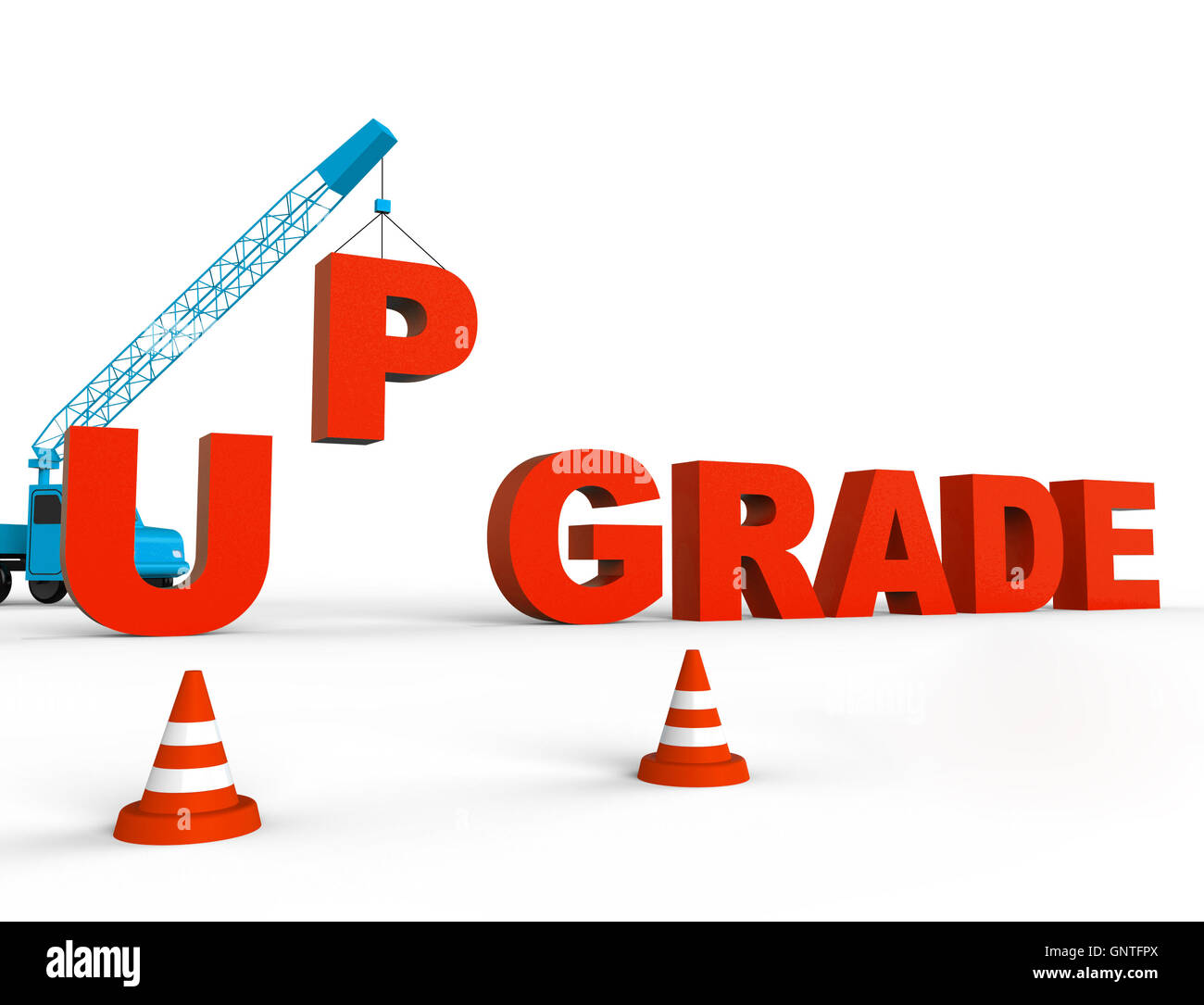 Upgrade Software Indicating Update 3d Rendering Stock Photo - Alamy