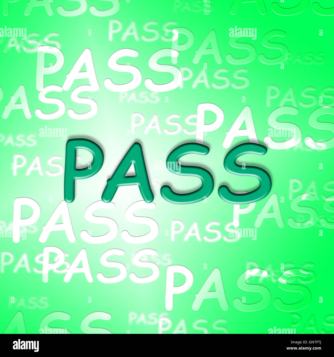 Pass Words Indicating Approve Passing And Verified Stock Photo - Alamy