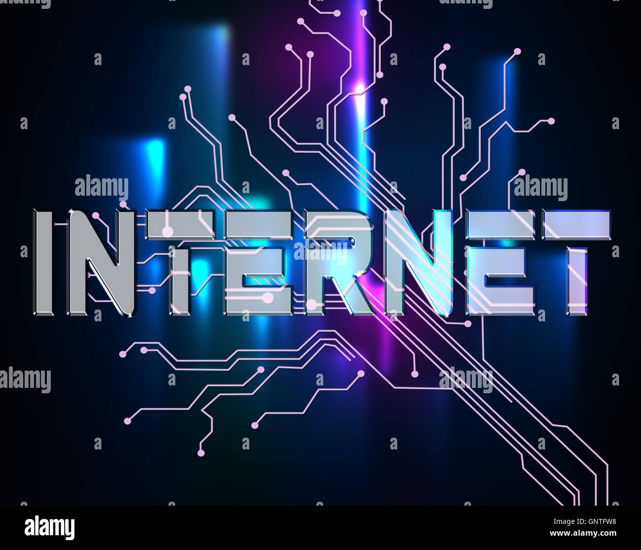 Internet Word Meaning Online Connection And Website Stock Photo - Alamy
