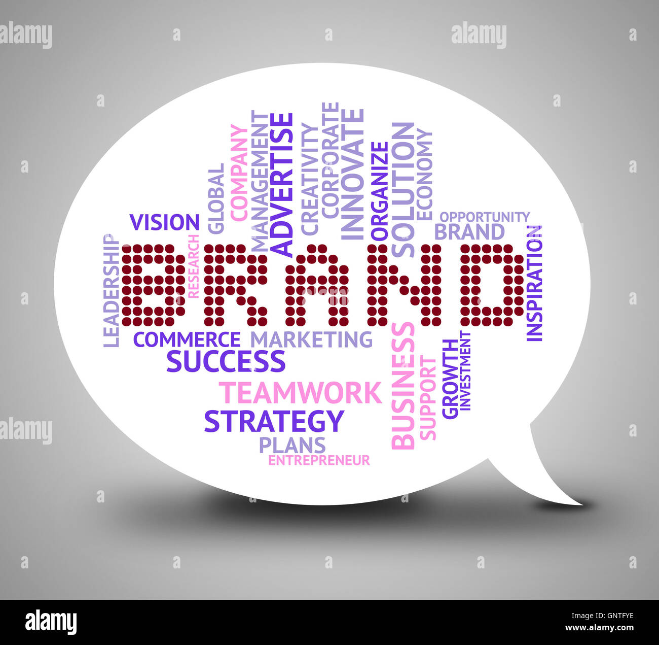 Brand Word Indicating Company Trademark 3d Illustration Stock Photo - Alamy