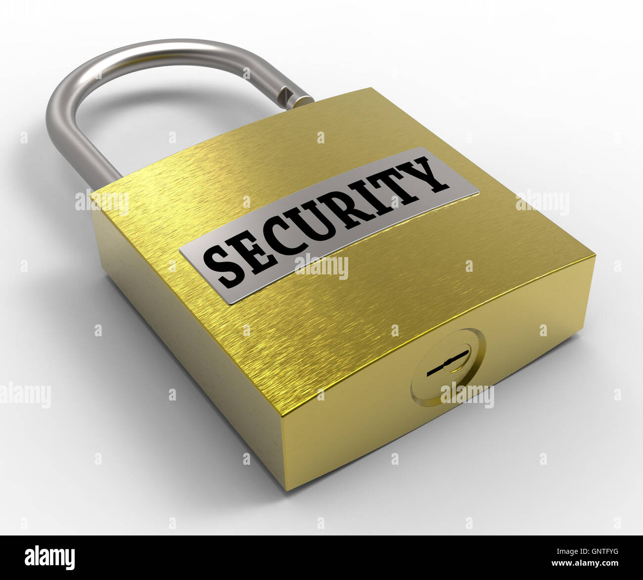 Security Padlock Representing Secure Privacy 3d Rendering Stock Photo ...