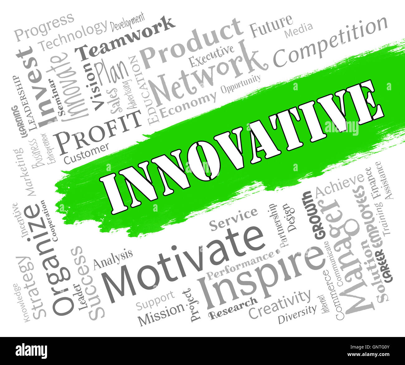 Innovative Words Representing Creative Breakthrough And Ideas Stock ...
