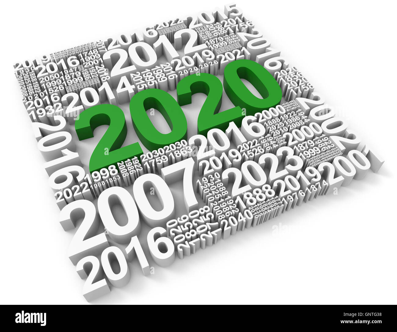 Two Thousand Twenty Showing 2020 Celebration 3d Rendering Stock Photo ...