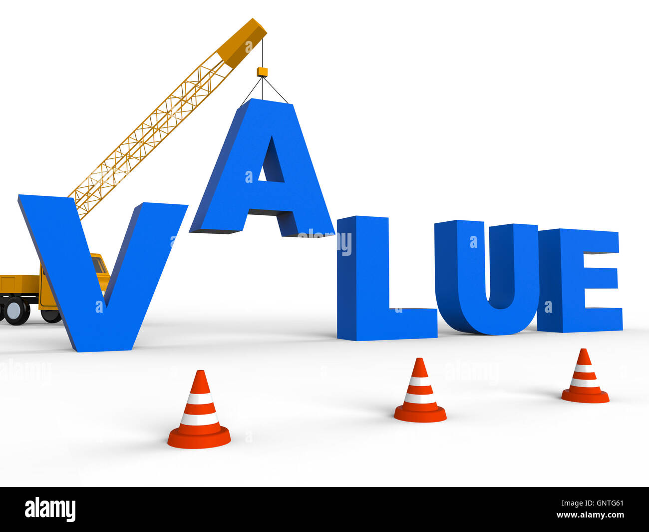 Build Value Meaning Worth Cost 3d Rendering Stock Photo - Alamy