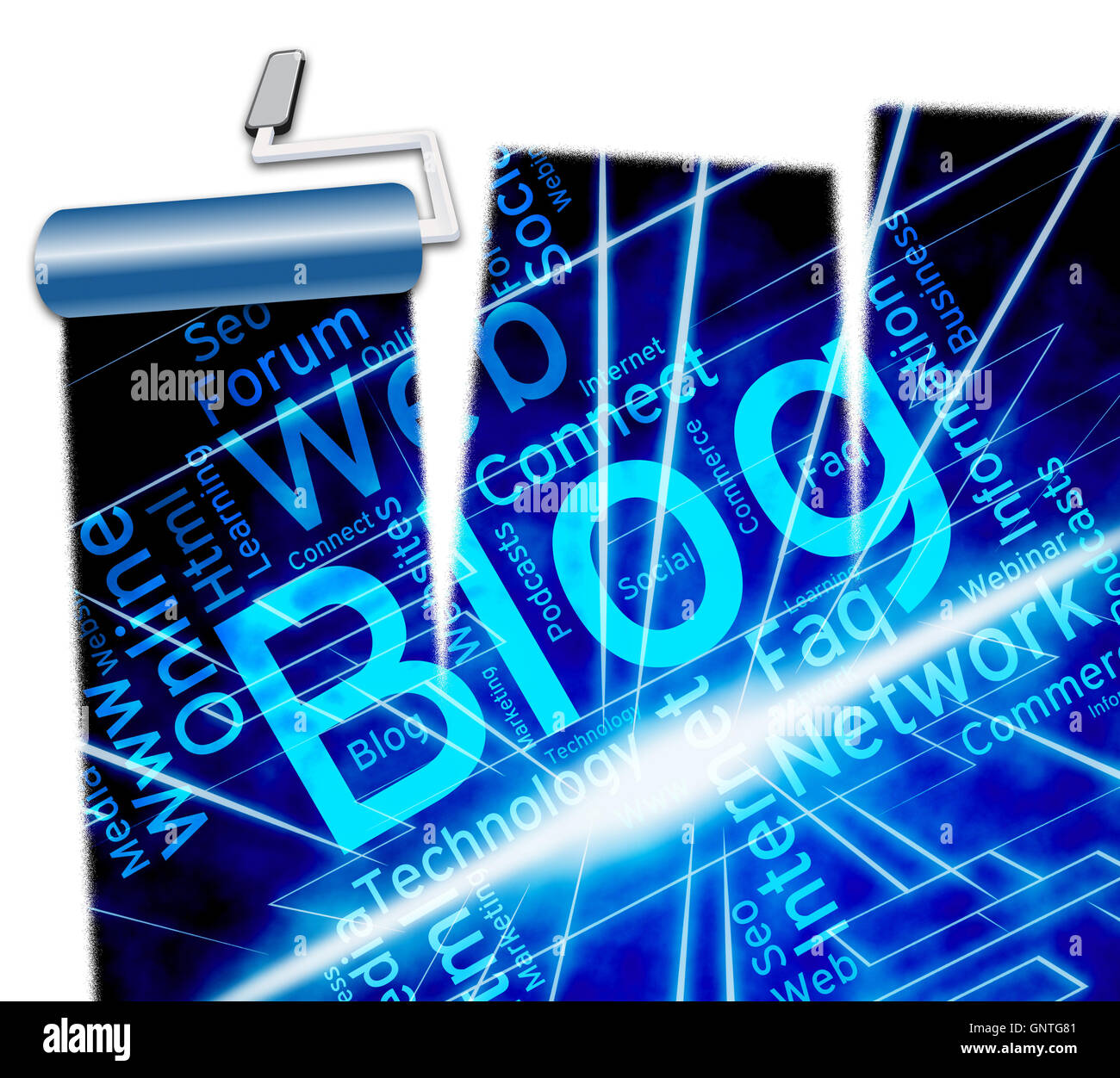 Blog Site Representing Www Weblog And Website Stock Photo - Alamy