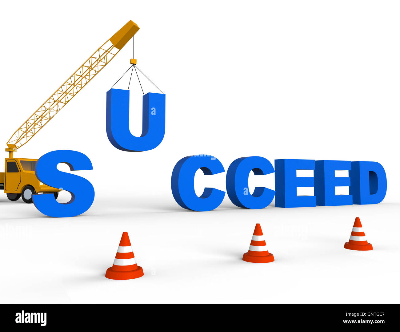 Build Success Showing Progress Winner 3d Rendering Stock Photo - Alamy