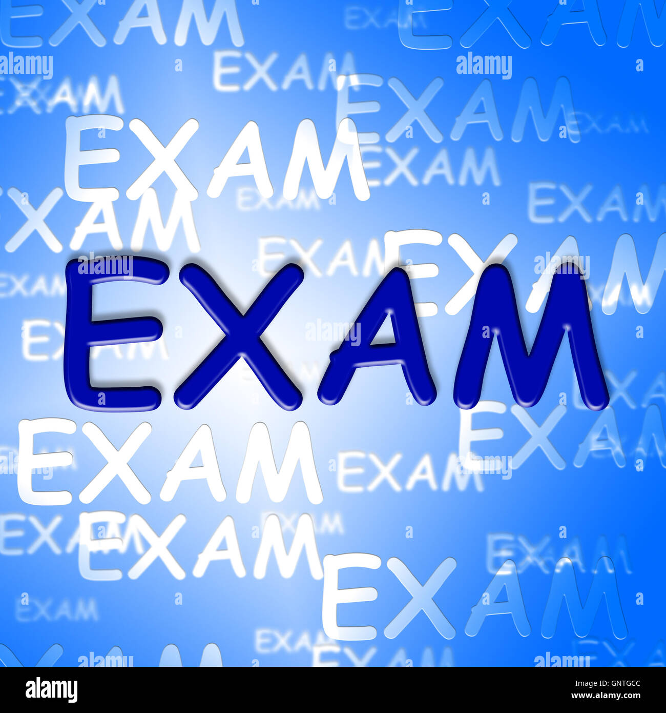 Exam Words Representing University Tests And Examination Stock Photo ...