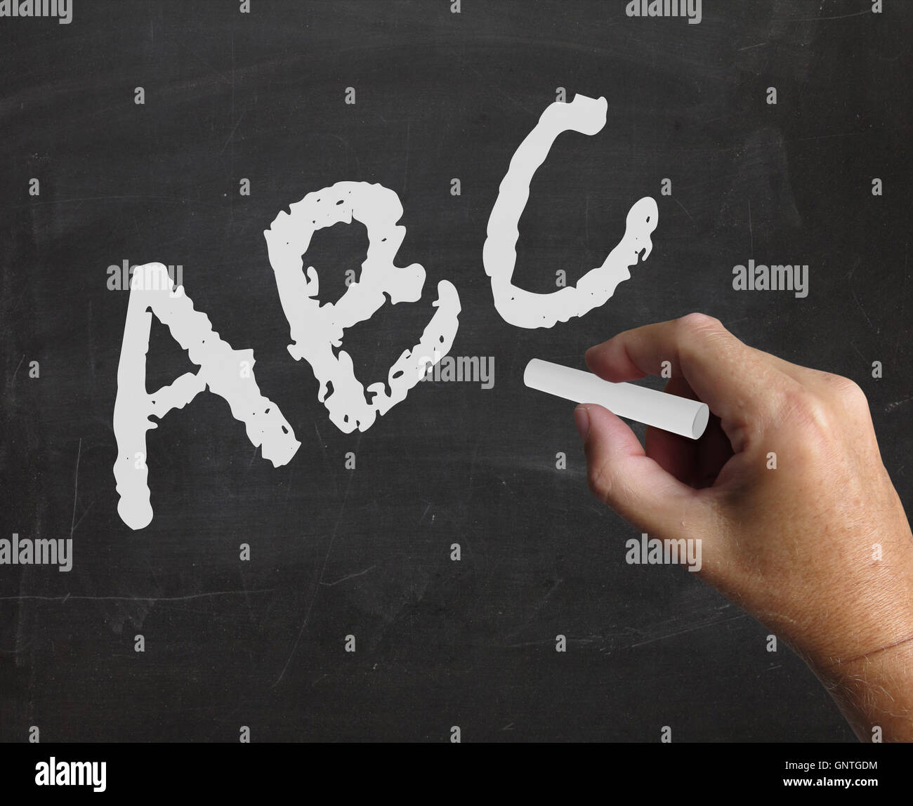 Abc Word Representing Alphabet Letters And Kindergarden Stock Photo - Alamy