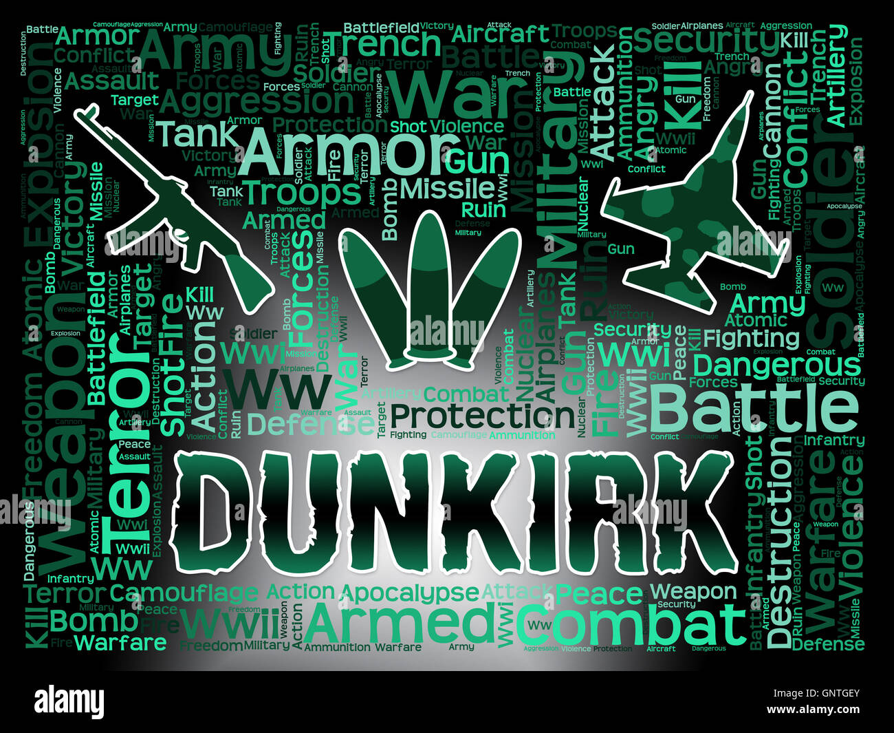 Dunkirk Word Meaning Operation Dynamo And Allied Retreat Stock Photo ...