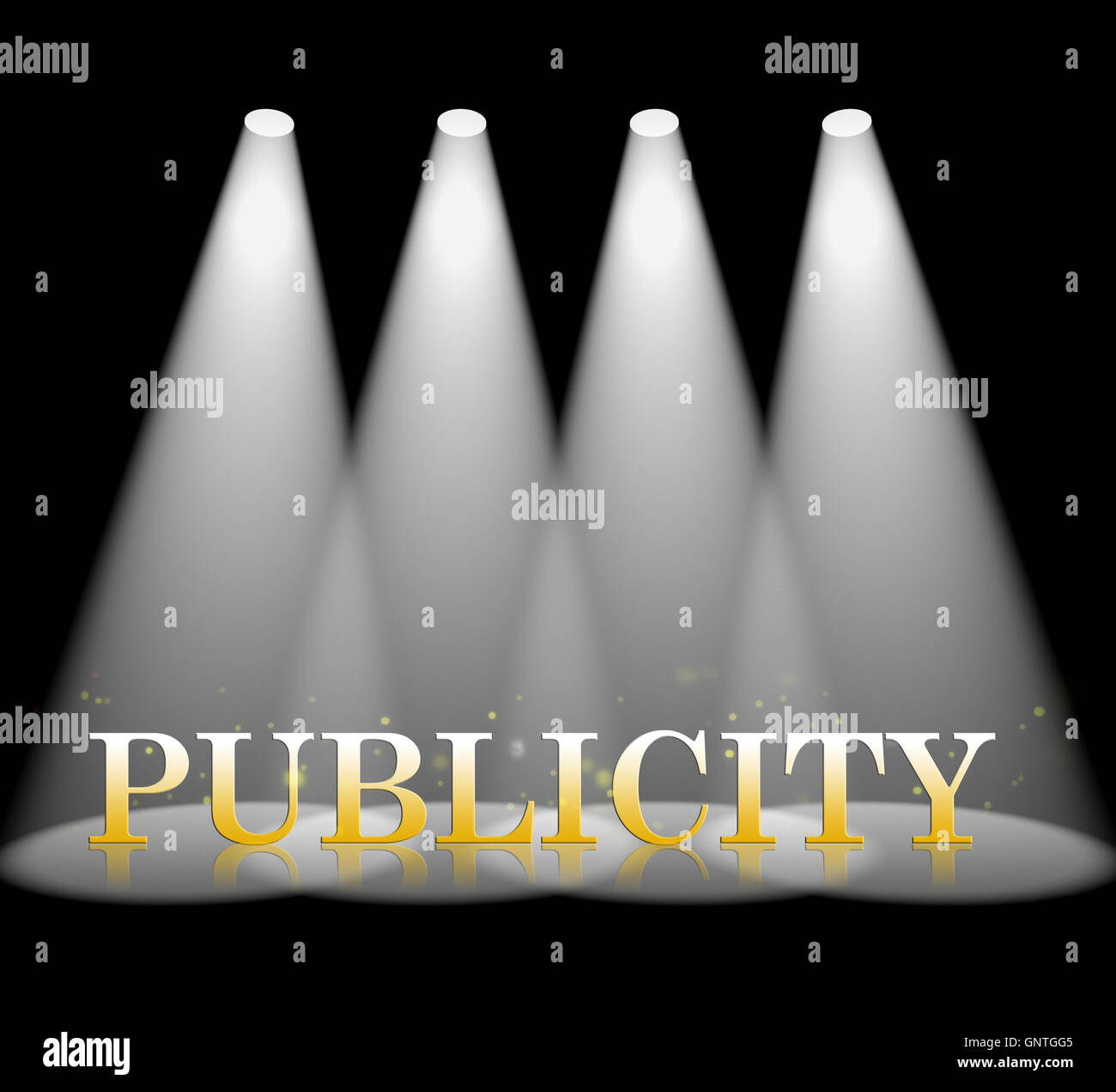 Publicity Spotlight Meaning Press Release And Promotion Stock Photo - Alamy
